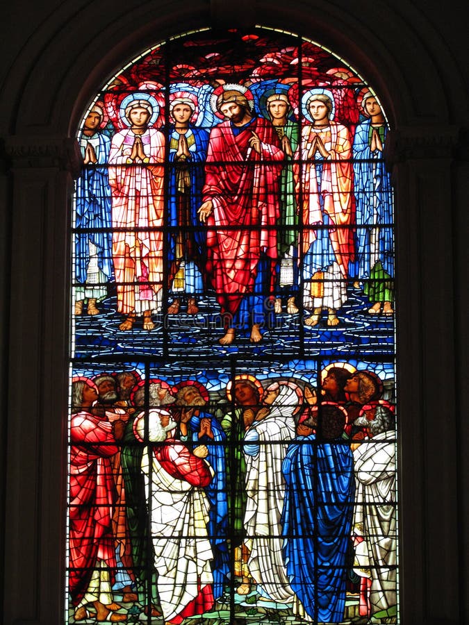 Stained Glass Window Jesus Christ and His Disciple Editorial Image ...