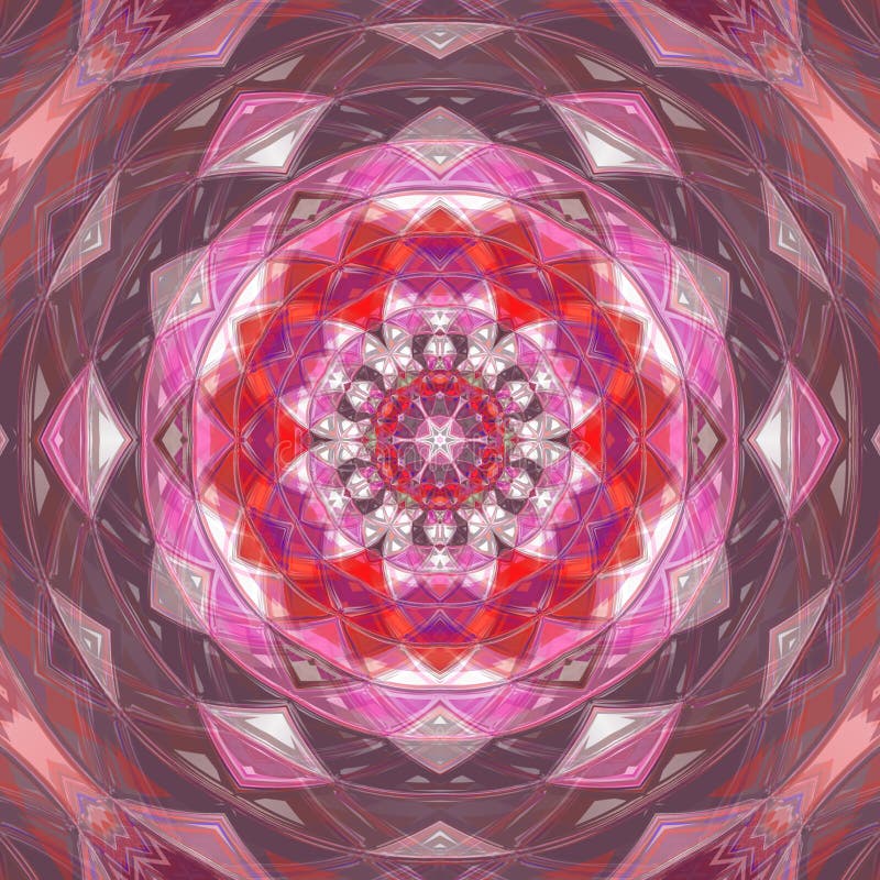 Stained Glass Window Mandala Background Stock Illustration ...