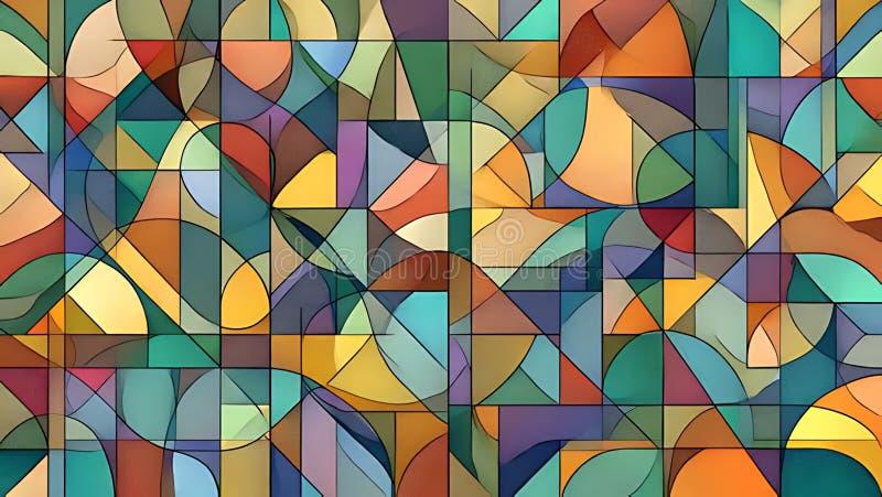 A Stained Glass Window with Many Different Colors (ai Generated) Stock ...