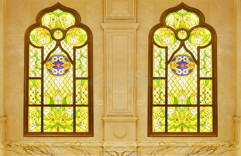 Stained glass window stock photo. Image of background - 80851870