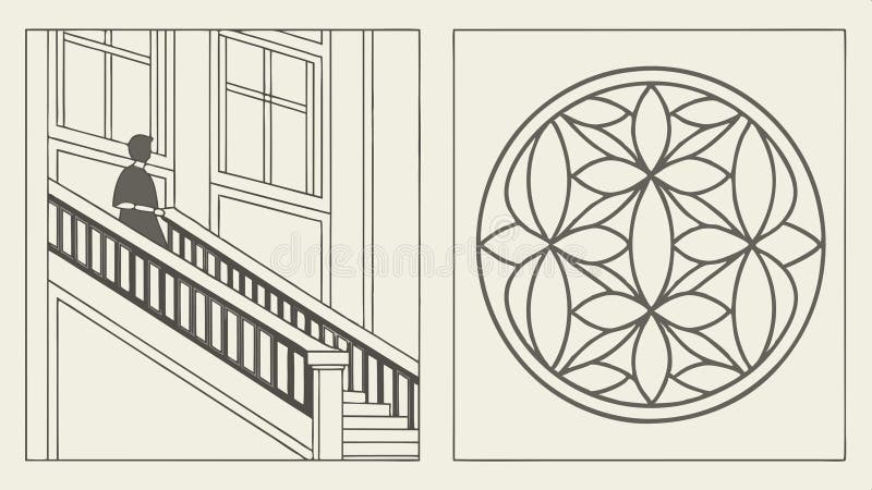 Stained Glass Window, Ornate Glass , Decorative Panel Art Vector Design ...