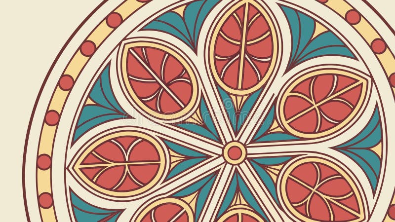 Stained Glass Window Rosette Geometric Pattern Art Vector Design Generative AI Stock Vector ...