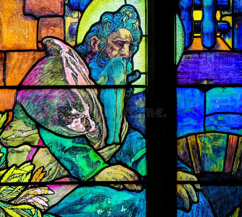 Stained Glass of Saint Methodius by Alphonse Mucha Stock Image - Image ...