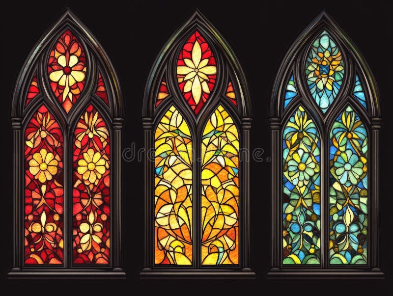 Stained Glass Windows stock image. Image of stained - 376734745