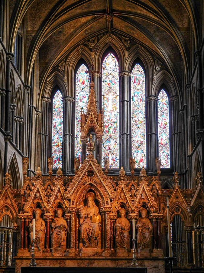 Stained Glass Worcester Cathedral Editorial Photography - Image of ...