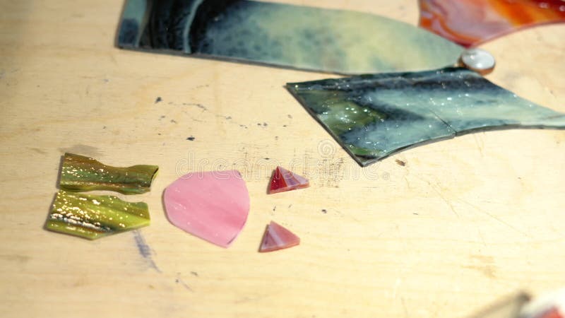 Stained Glass Workshop Creative Workshop Stock Video Video Of Colors Glass 309779857