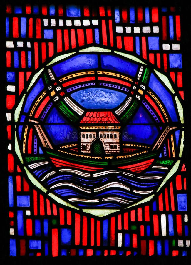Stained Glass in Worms - Noah& X27;s Ark Stock Image - Image of ...