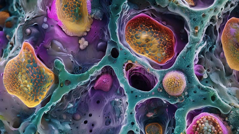 Stained Histological Section Depicting a Cell with Multiple Fused ...