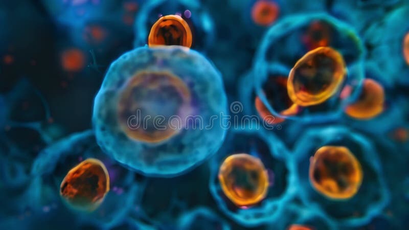A Stained Image of a Developing Animal Embryo Highlighting the ...
