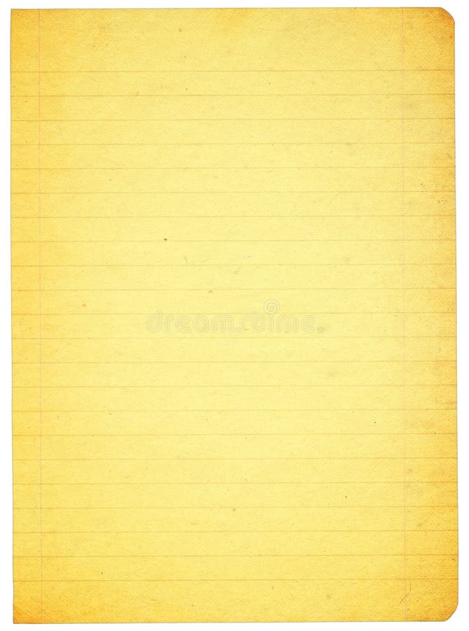 Yellow Lined Paper Clipart