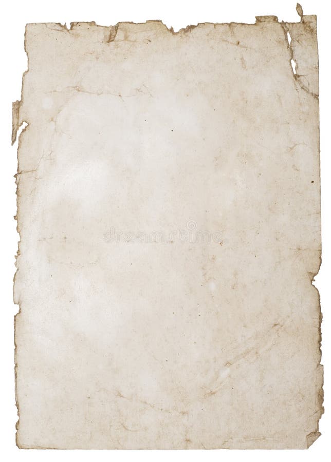 Stained page of old paper stock photo. Image of blank - 10665472