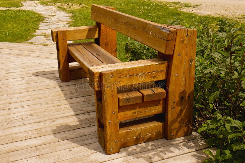 Stained Park Bench stock photo. Image of screws, timber - 273388400