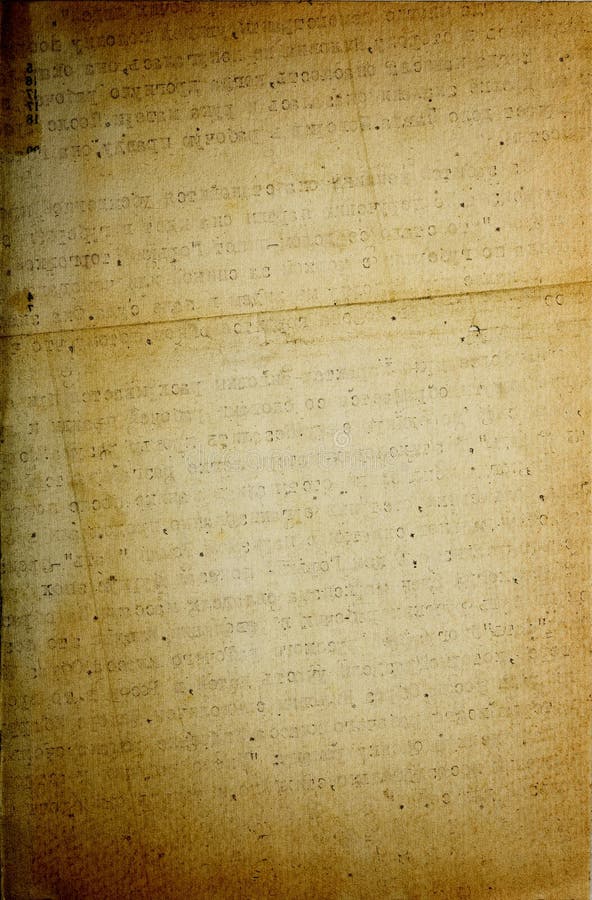 Stained Retro Paper with Typed Text Stock Image - Image of design, 19th ...