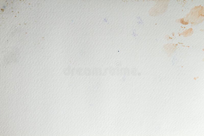 Stained White Blank Watercolor Paper Sheet Stock Image - Image of ...