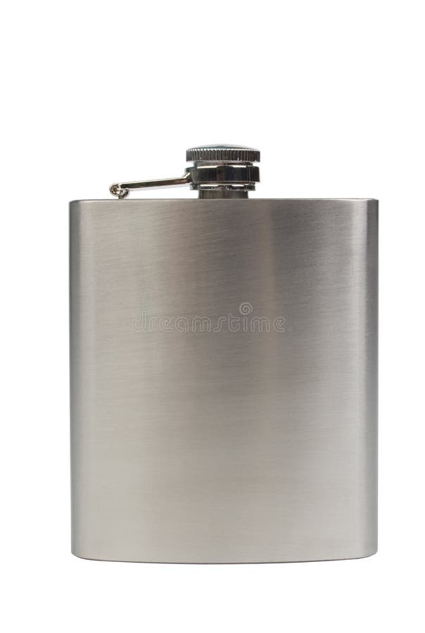 Stainles Steel Flask Isolated on White Background Stock Photo - Image ...