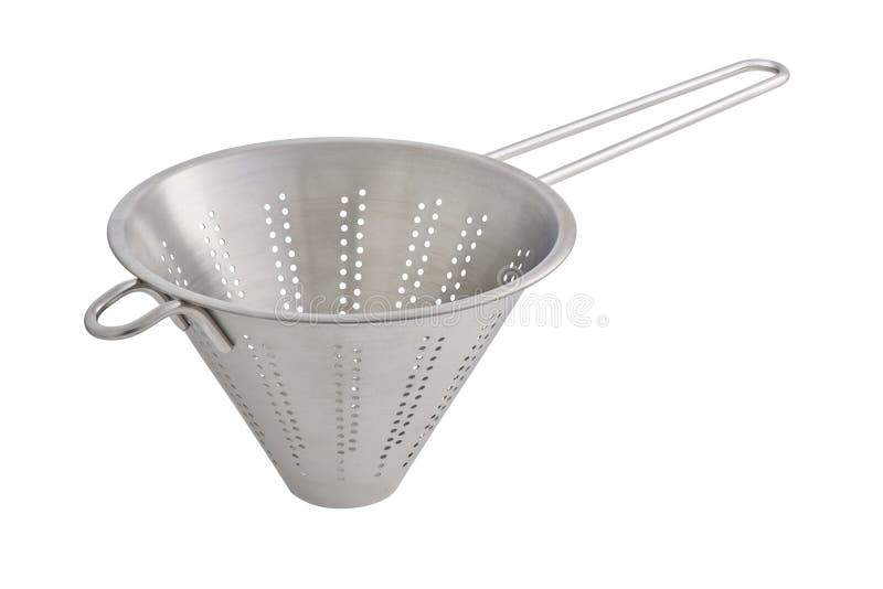 Stainless Conical Strainer with Handle, Cut Out, Photo Stacking Stock ...
