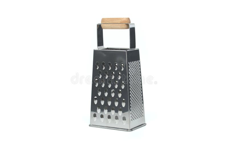 Four Sided Box Stainless Grater for Kitchen Isolated on White ...