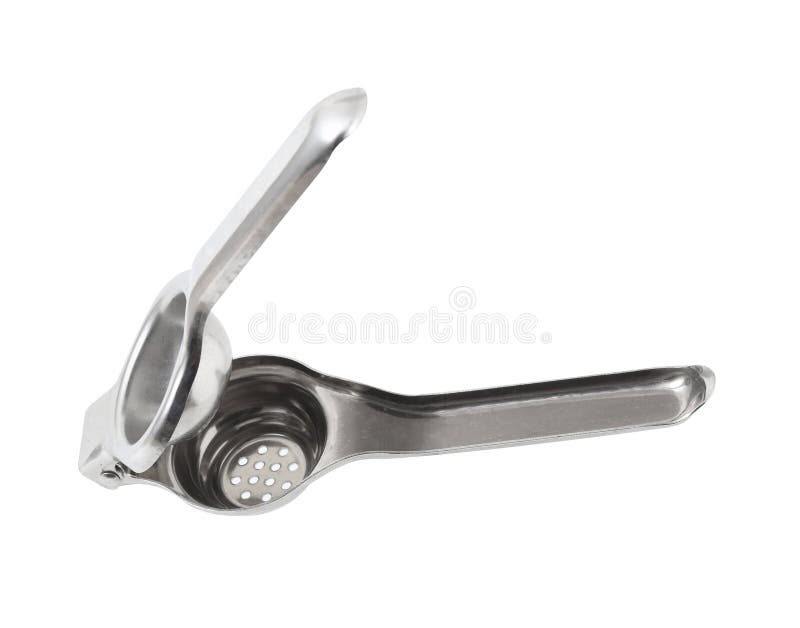 Stainless Lemon Squeezer on White Background Stock Photo - Image of ...