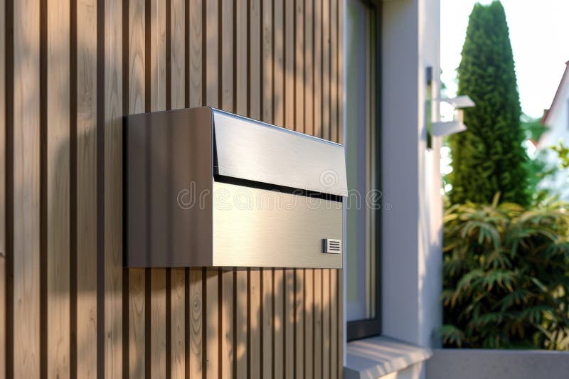 Stainless Mailbox Mounted on the Wall of a New Modern Building . Modern ...