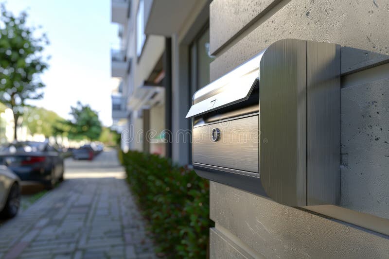 Stainless Mailbox Mounted on the Wall of a New Modern Building . Modern ...
