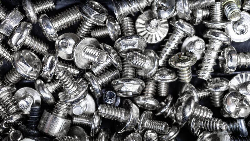 Screws, Nuts and Bolts Backround Top View Stock Image - Image of ...