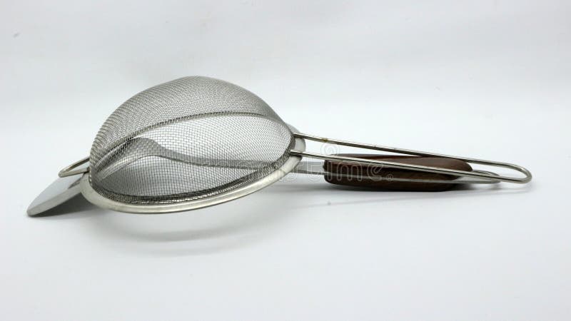 Stainless Spatula and Strainer Isolated Stock Photo - Image of indoors ...