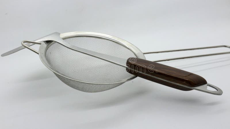 Stainless Spatula and Strainer Isolated Stock Image - Image of people ...