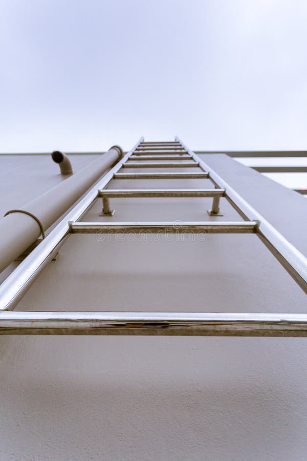 Rooftop stairs stock photo. Image of high, stainless - 102316634