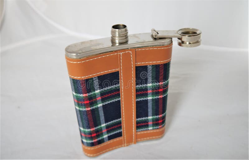 Stainless Steel Alcohol Whisky Brandy Wine Hip Flask Stock Photo ...
