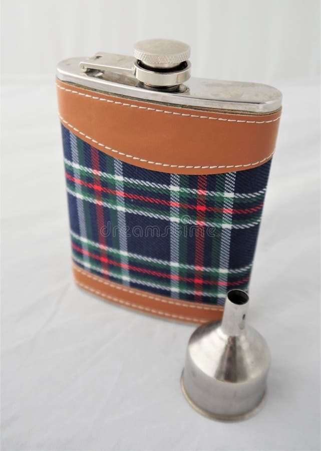 Stainless Steel Alcohol Whisky Brandy Wine Hip Flask Stock Photo ...