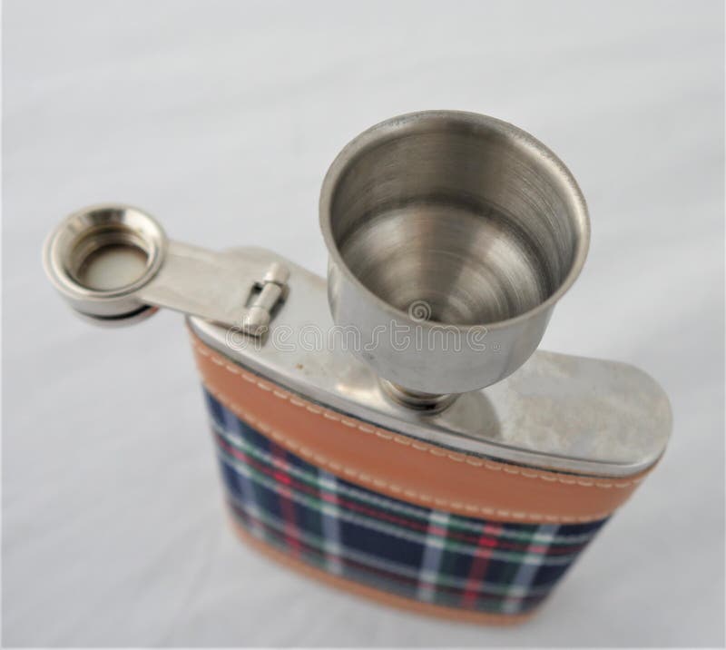 Stainless Steel Alcohol Whisky Brandy Wine Hip Flask Stock Image ...