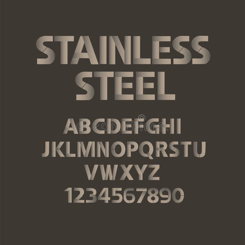 Steel alphabet set stock illustration. Illustration of metal - 29085126