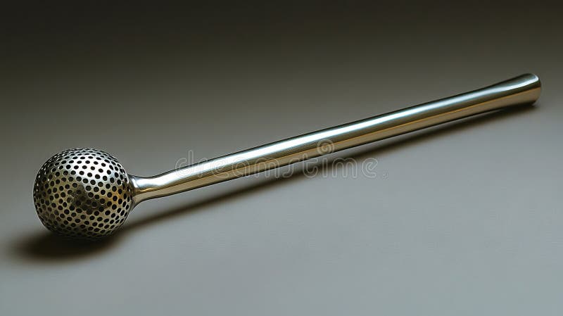 A Stainless Steel Ball on a Metal Handle Stock Image - Image of grey ...