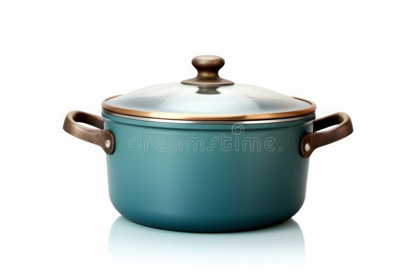 Stainless Steel Blue Pot. Generated AI Stock Image - Image of saucepan ...