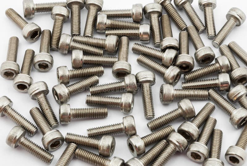 Stainless Steel Bolt Background/ Texture Stock Image - Image of ...
