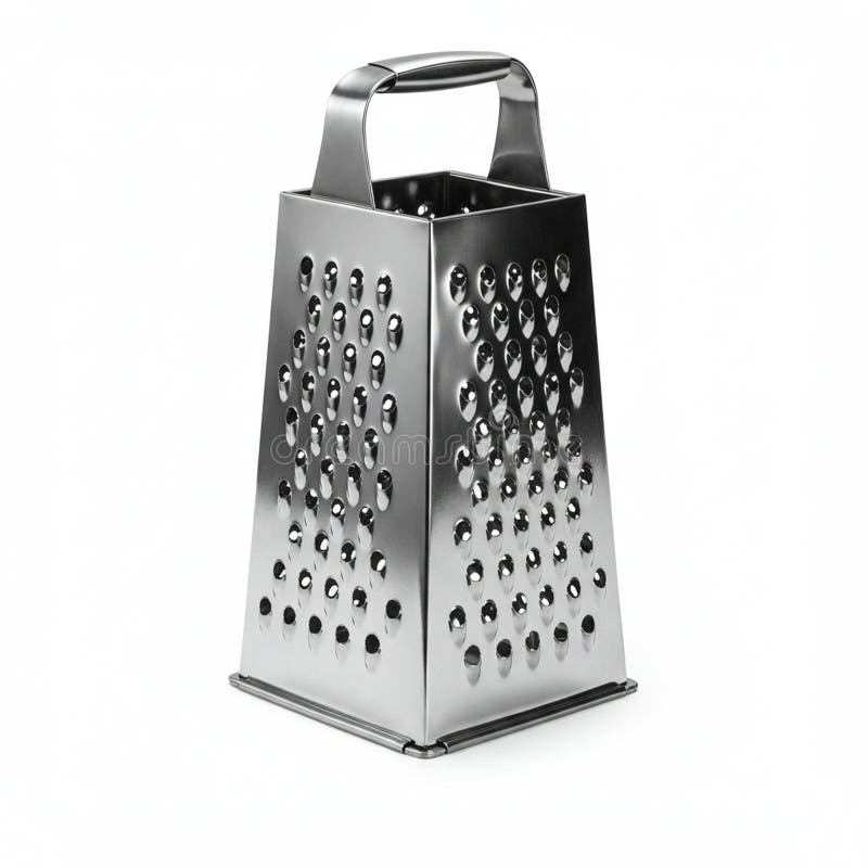 A Stainless Steel Box Grater with a Rectangular Shape and a Sturdy ...