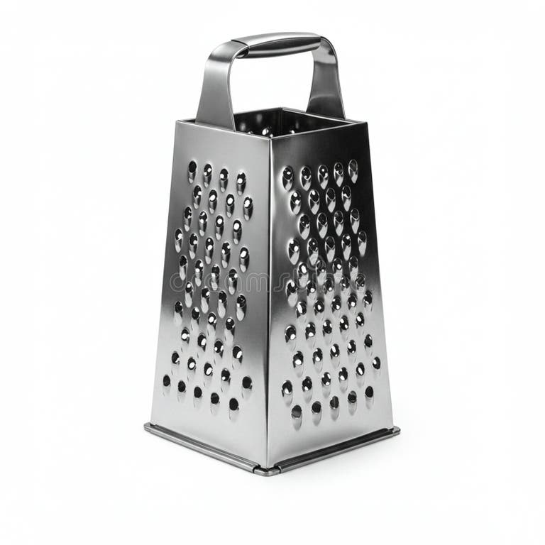 A Stainless Steel Box Grater with a Rectangular Shape and a Sturdy ...