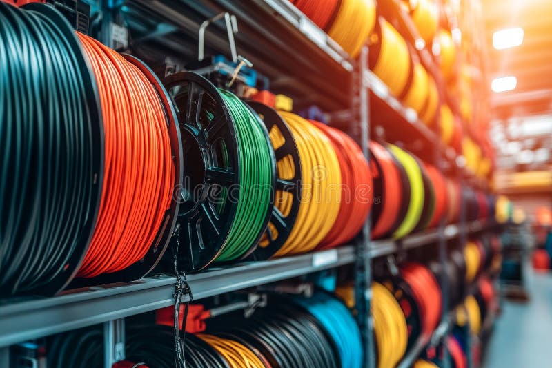 Stainless Steel and Cable Manufacturing Lines and Equipment Stock Photo ...