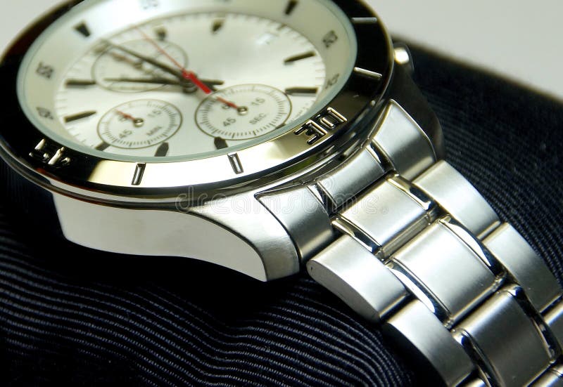 The Stainless Steel of Chronograph Watch Stock Photo - Image of ...