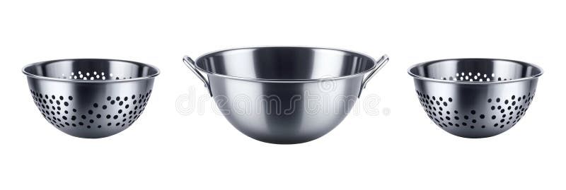 Stainless Steel Colanders Set for Straining and Draining, Three Sizes ...