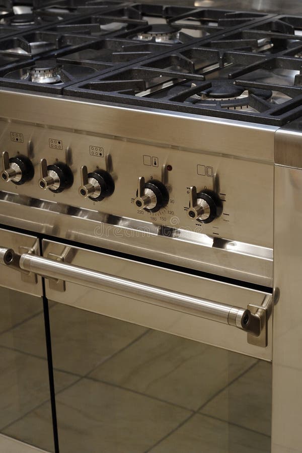 Stainless steel cooker stock photo. Image of posh, interior - 1436554