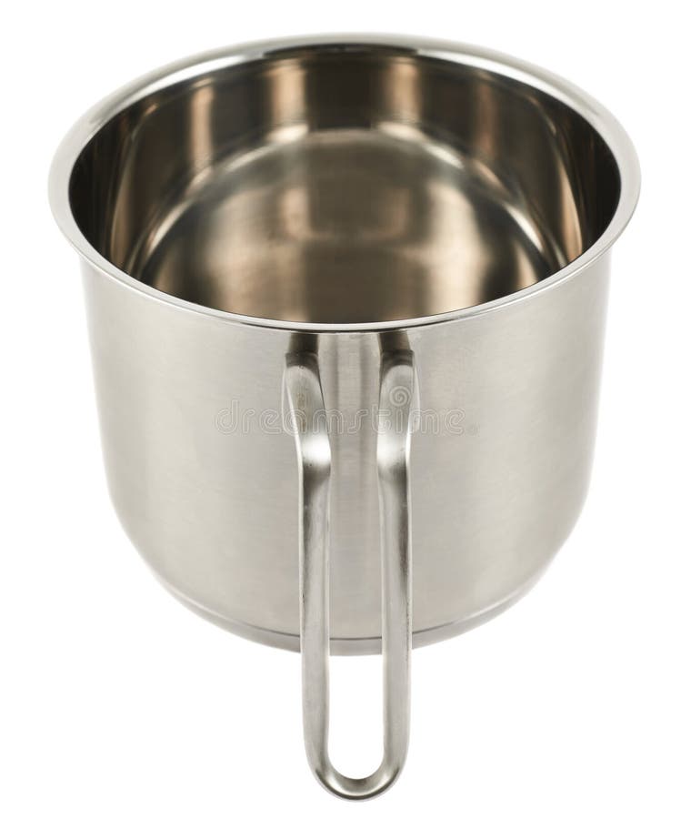 Stainless Steel Cooking Pot Isolated Stock Image - Image of grey ...