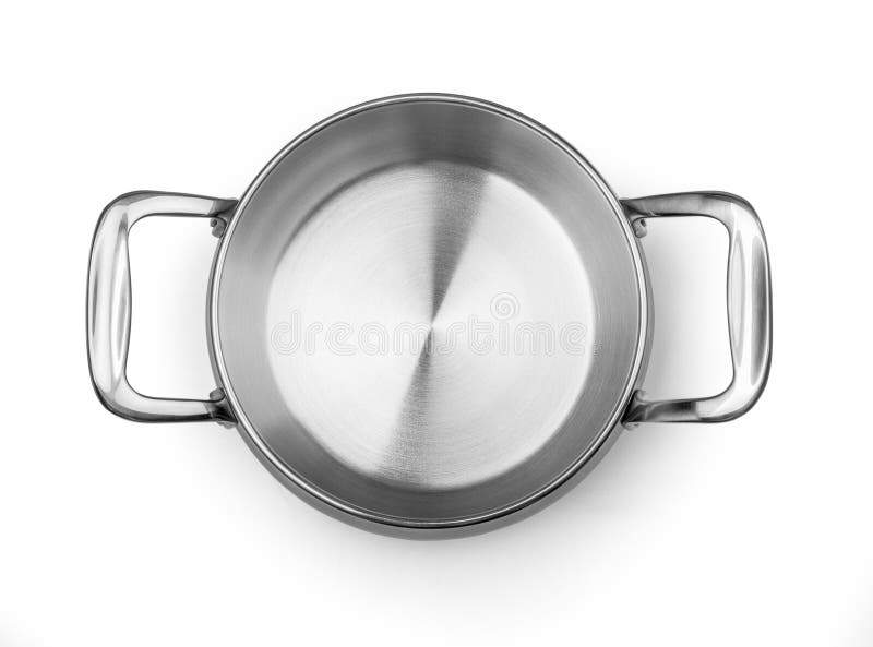 Top View of Empty Steel Cooking Pot Stock Photo - Image of cooking ...