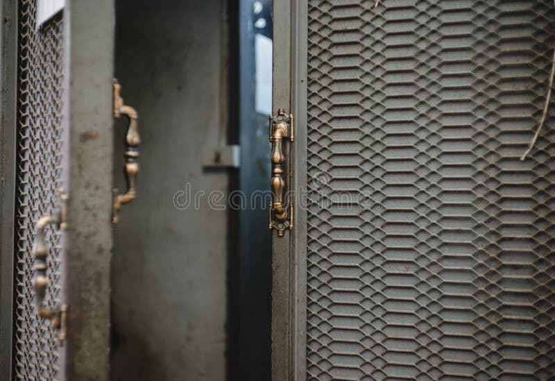 Stainless Steel Door Handle and Background Stock Image - Image of ...