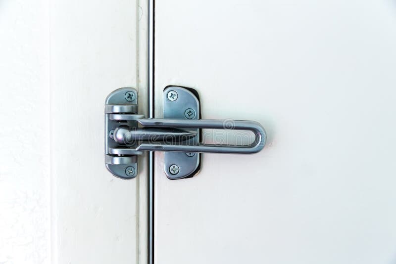 Stainless Steel Door Hinge with Ball Lock. Stock Image - Image of ...