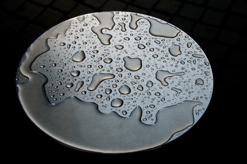 Stainless Steel Drops Water Background Stock Photo - Image of ...