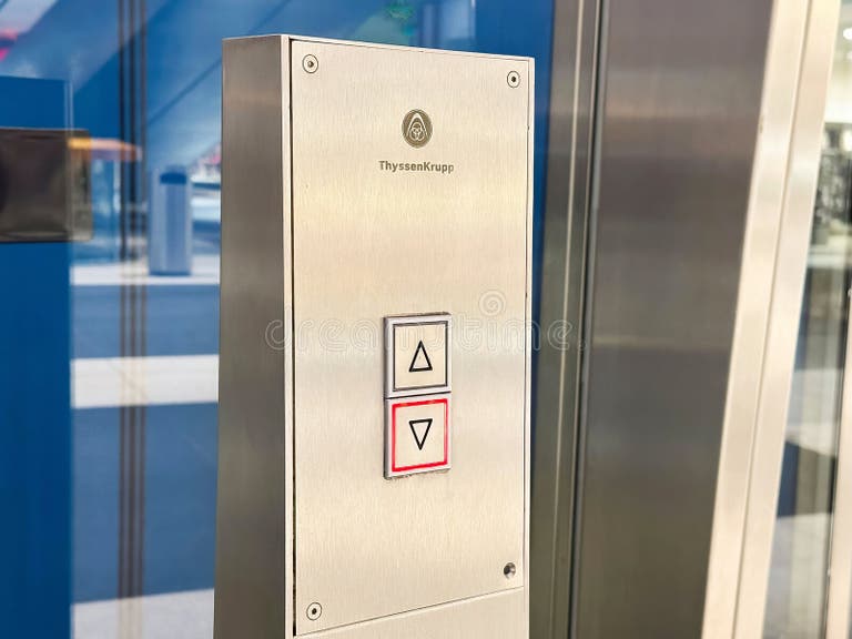 Stainless Steel Elevator Control Panel with Arrow Buttons in Modern ...