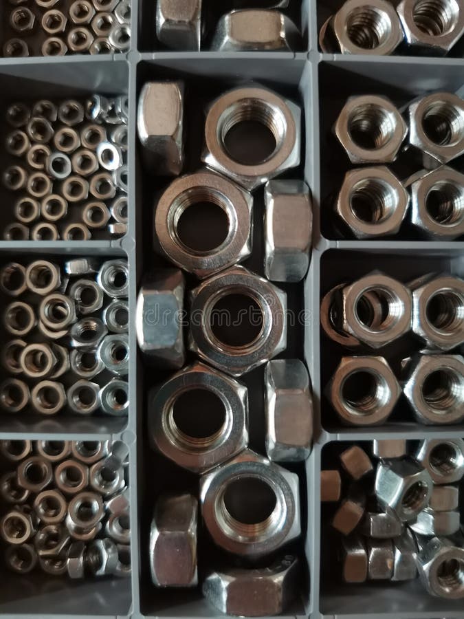 Stainless Steel Engineering Nuts A4 Stock Photo - Image of marine ...