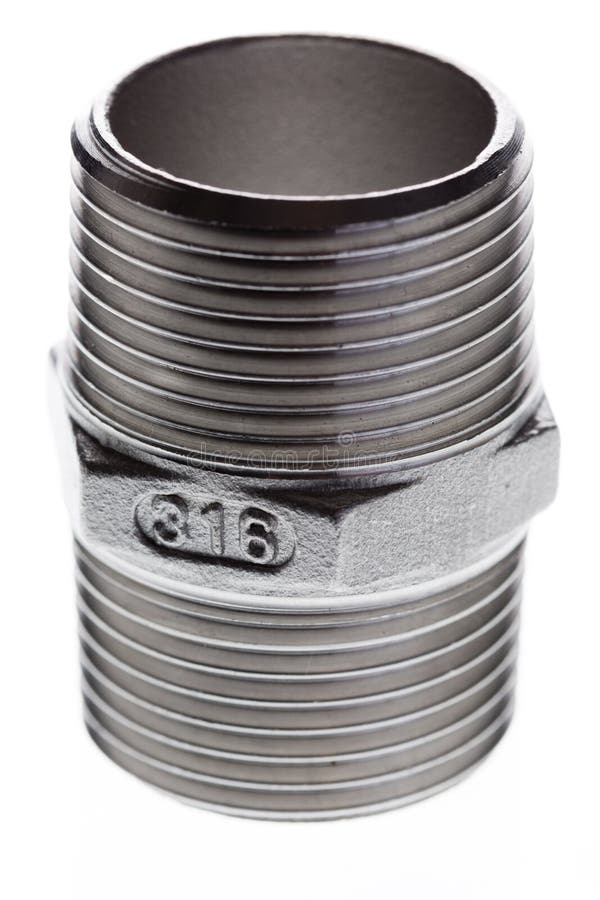 Stainless steel fitting stock photo. Image of iron, construction ...
