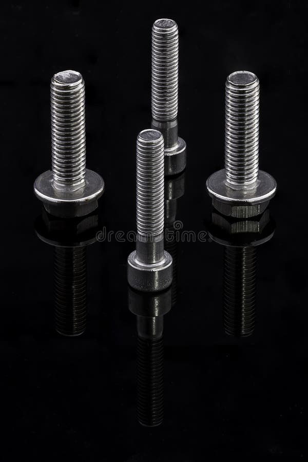 Stainless steel fixings stock image. Image of reflected - 200220197